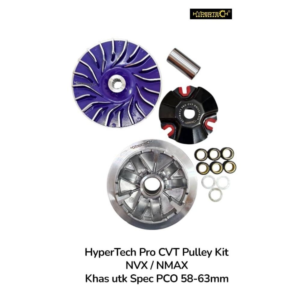 HYPERTECH pro CVT pulley kit NVX-N -MAX KHAS utk spec PCO 58MM-63MM ...