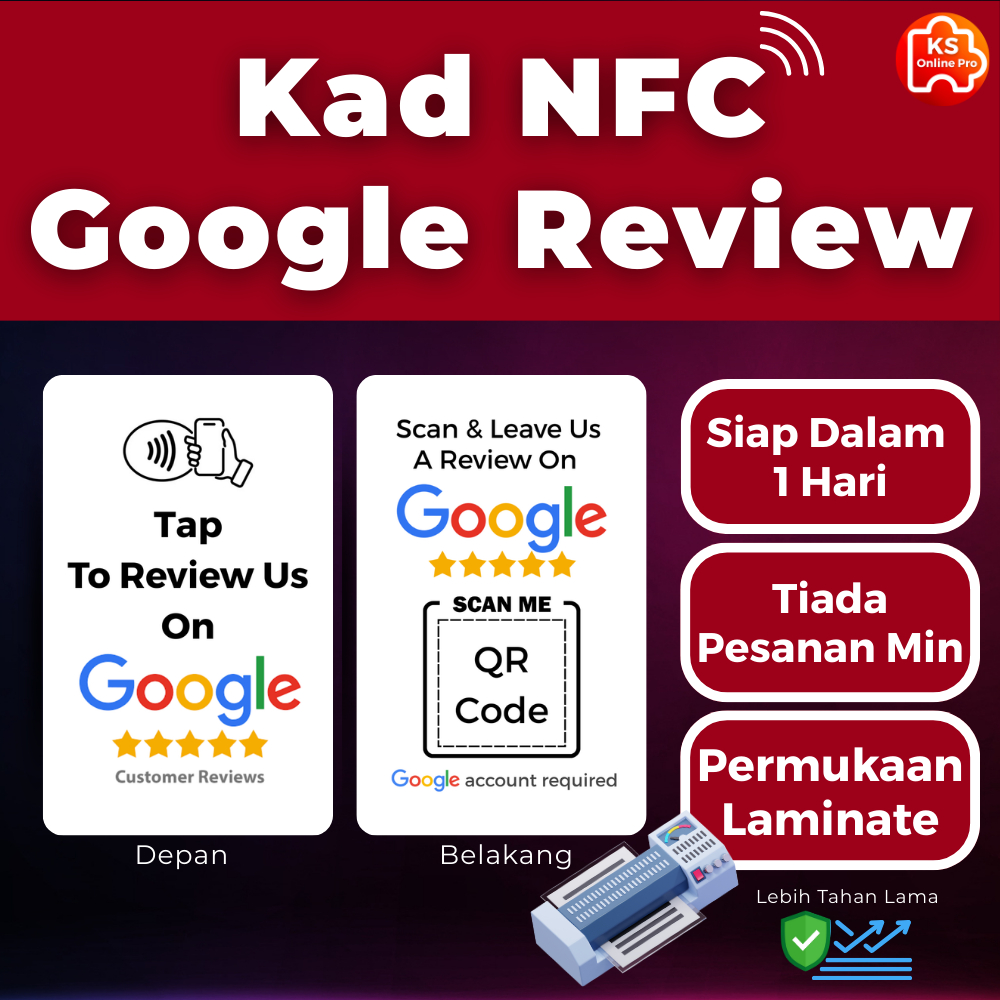 Kad NFC Google Review/NFC Google review Tap Card/Business Review Card ...