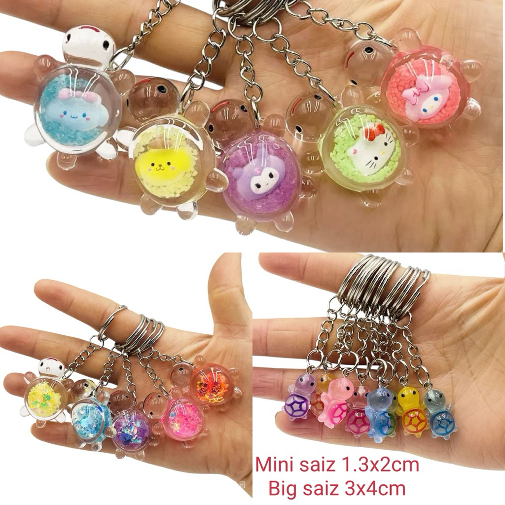 Penyu terengganu turtle Luminous Sanrio Keychain Mini Tortoise Kuromi ...