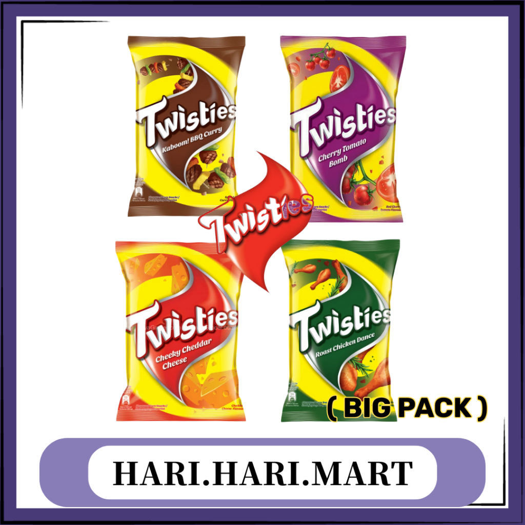 (BIG PACK) Twisties 60g snacks Cherry tomato / Cheeky cheddar / BBQ ...