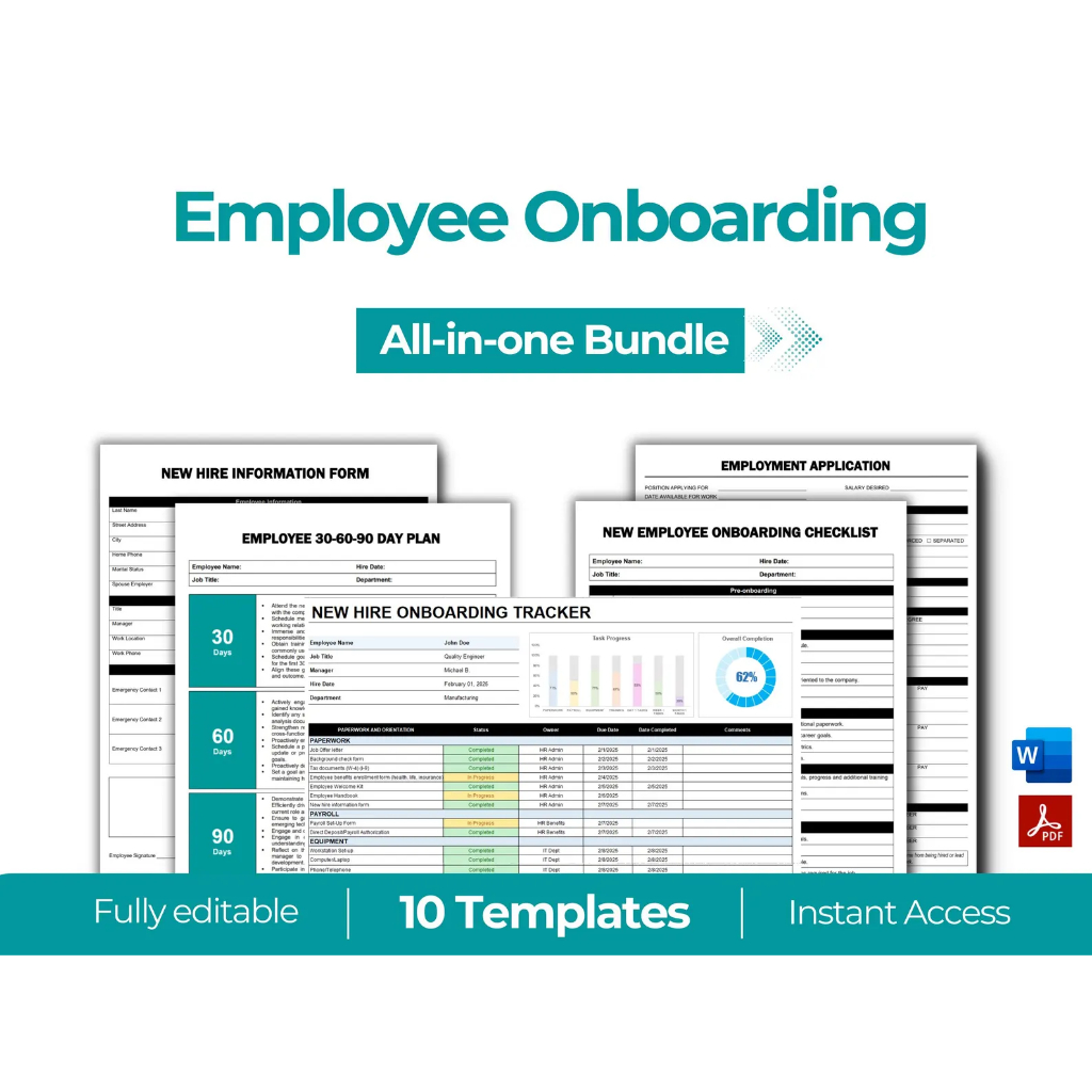 Staff Onboarding Bundle Job Offer New Hire Checklist New Hire Packet ...
