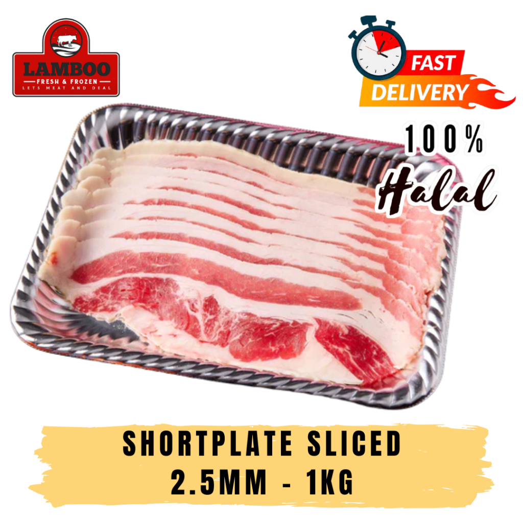 PREMIUM BEEF SHORTPLATE SLICED 2.5MM - 1KG | Shopee Malaysia
