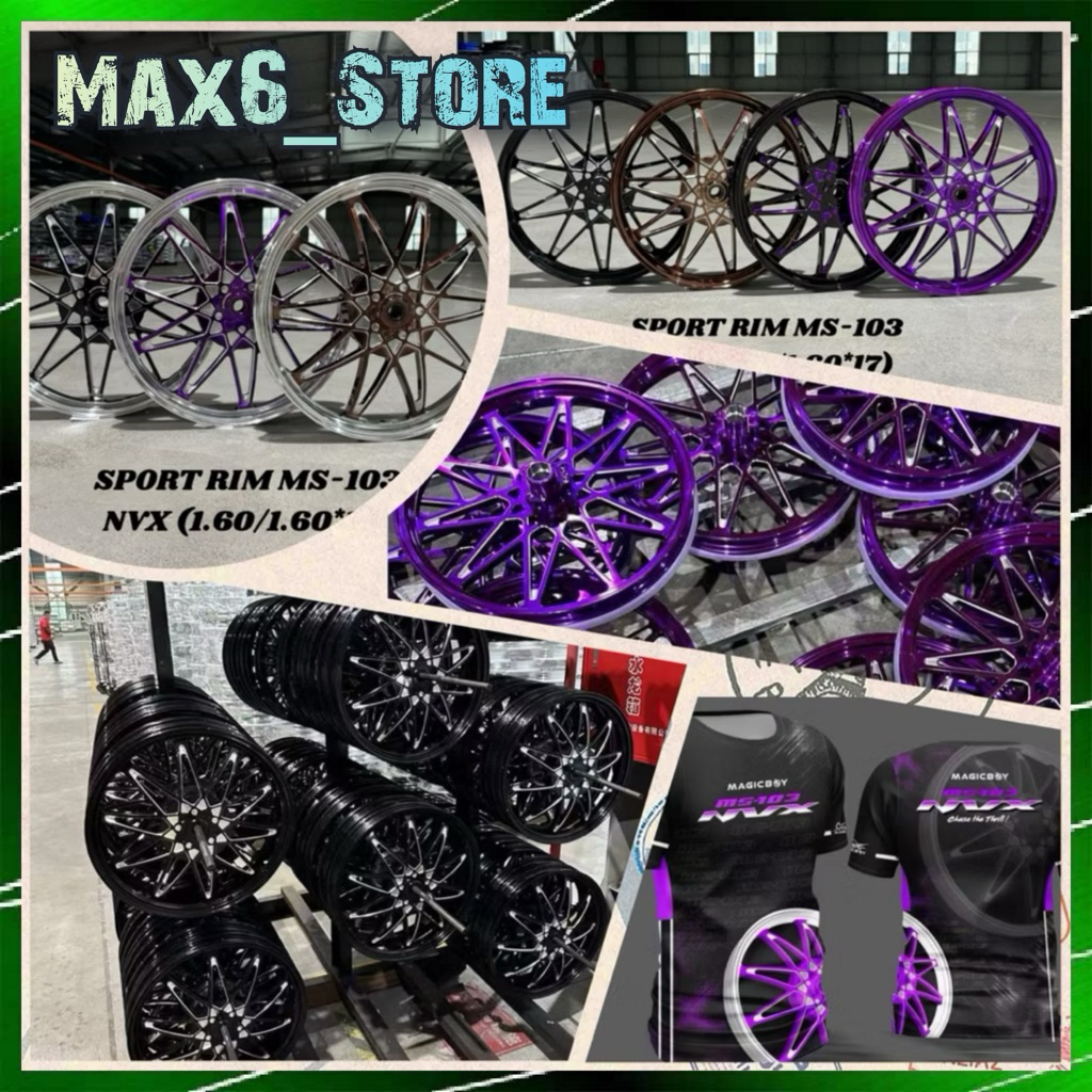 YAMAHA NVX155 V1 V2 MAGIC BOY SPORT RIM CNC 1.60/1.60-17 NVX V1 V2 MS ...