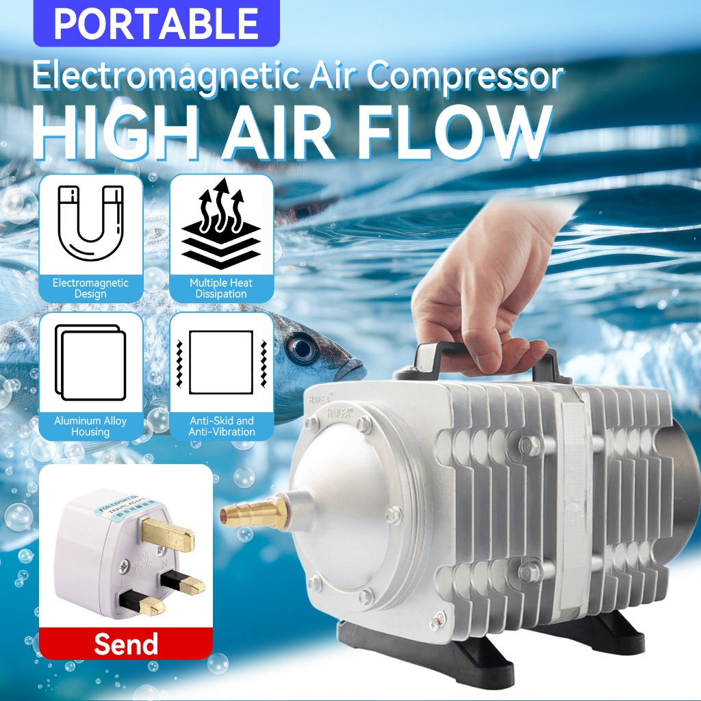 Hailea High Power AC E-magnetic Air Pump Fish Pond Oxygen Pump ...
