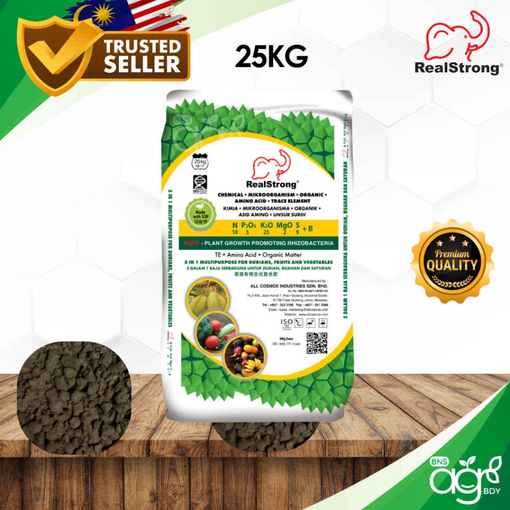 [25KG] AgroBuddy X Real Strong Max Baja Durian Premium 10/5/25/2+9S+TE ...