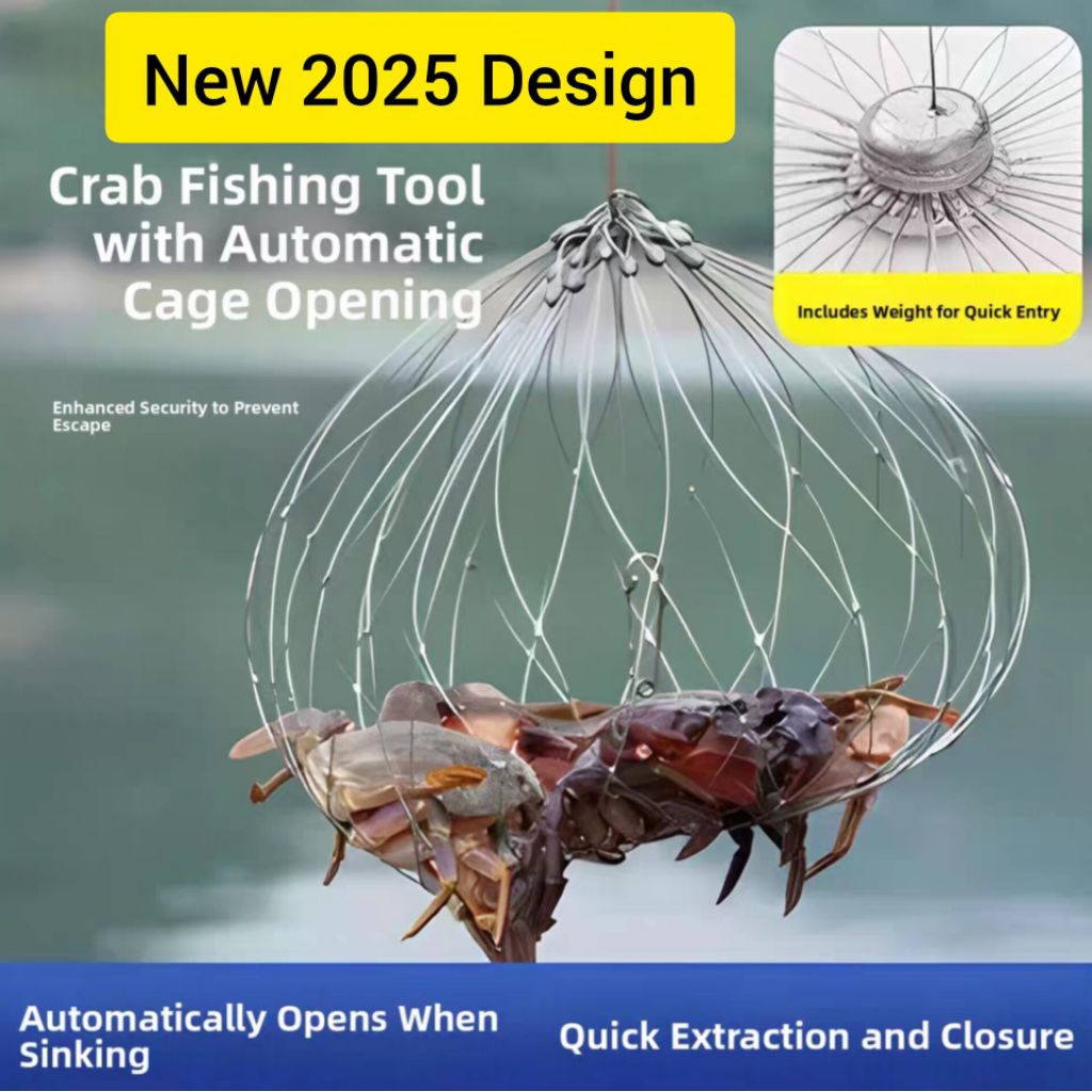 Crab & Fish Trap / Perangkap Ketam & Ikan / Steel Wire Crab Net Trap ...