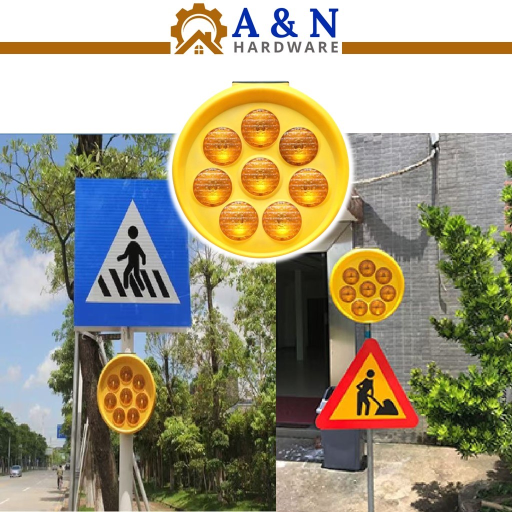Solar LED Sunflower Light 380mm / Warning Caution Traffic Light Blinker ...