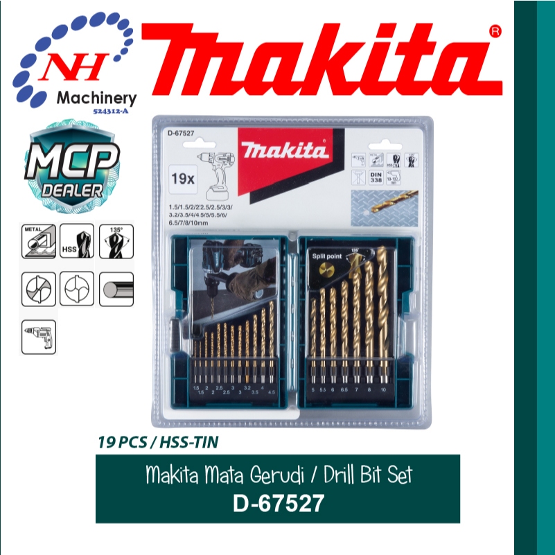MAKITA D-67527 - SET MATA GERUDI LOGAM / METAL DRILL BIT SET | Shopee ...