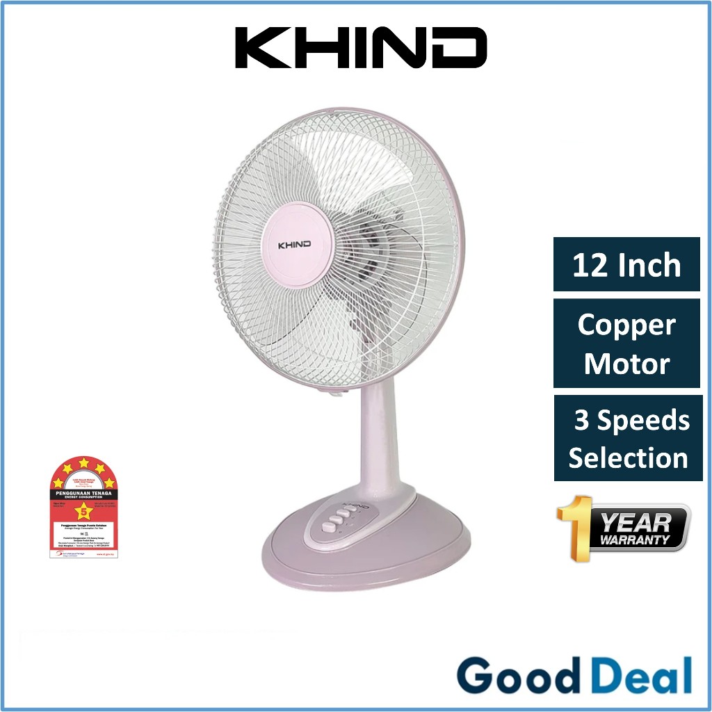 Khind TF1210 12" Table Fan Kipas Meja | Shopee Malaysia