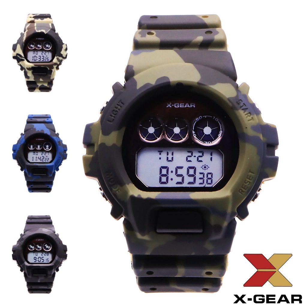 X-GEAR Watch ORIGINAL 30m Waterproof Rubber Strap Military Watch Unisex ...