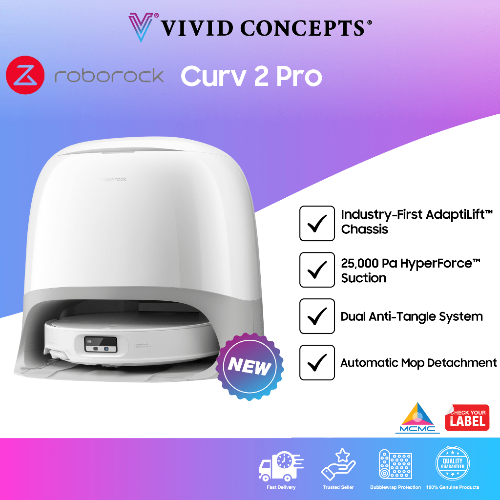 [New Arrival] Set Malaysia Roborock Qrevo Curv 2 Pro Robot Vacuum ...