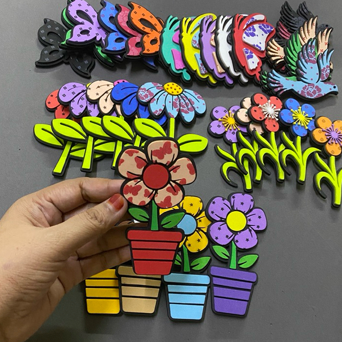 Eva Foam Wall Decoration Design and Shape Mix Colour with sticker ...
