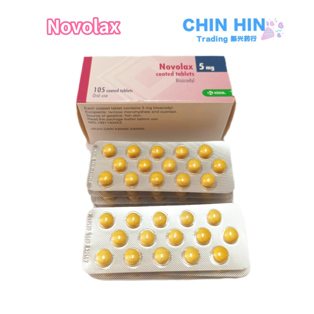 [NOVOLAX] Bisacodyl Tablet 5mg ( 45 - 105 coated tablets ) | Shopee ...