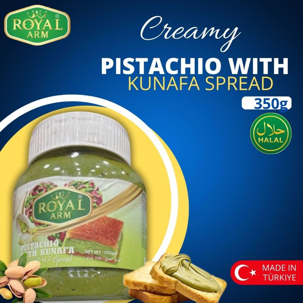 Royal Arm Pistachio Kunafa Spread 350g with Creamy Texture | Ready ...