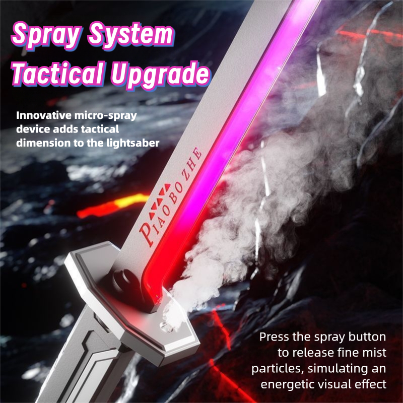 【Cod 】80cm Toy Sword, LaserSword That Sprays Mist, Emits Sparks ...