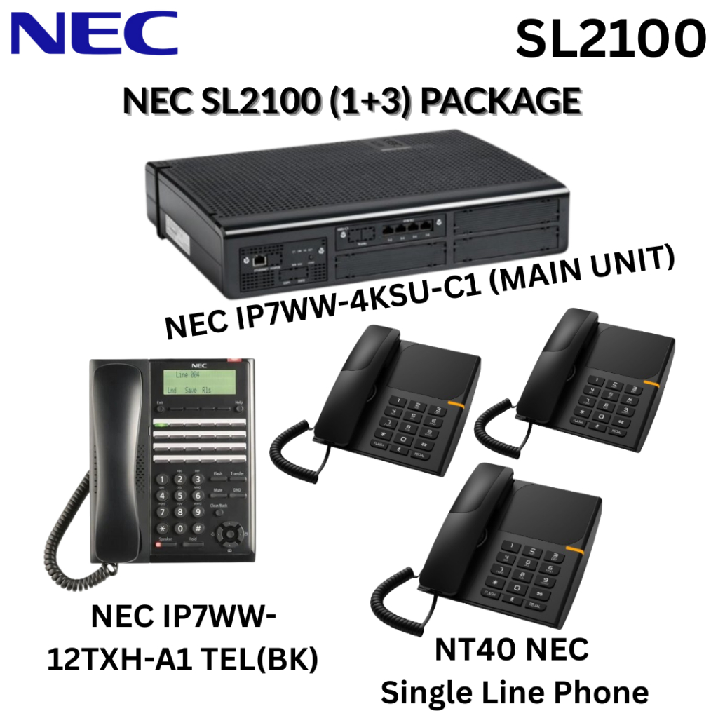 ️ Original NEC SL2100 Keyphone System PBX PABX Telephone Package ...