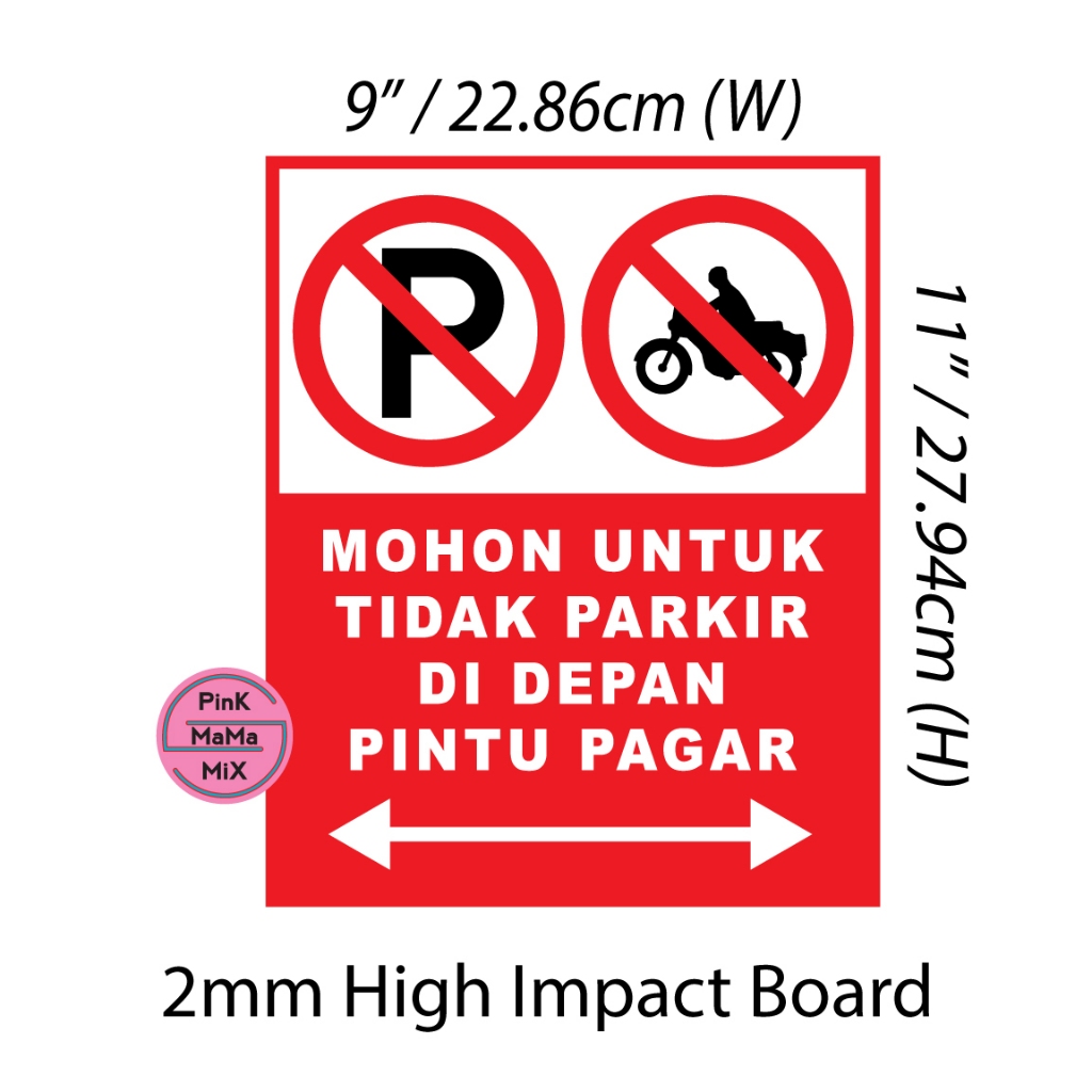 No Parking Sign Board / Papan Tanda Dilarang Parkir | Shopee Malaysia