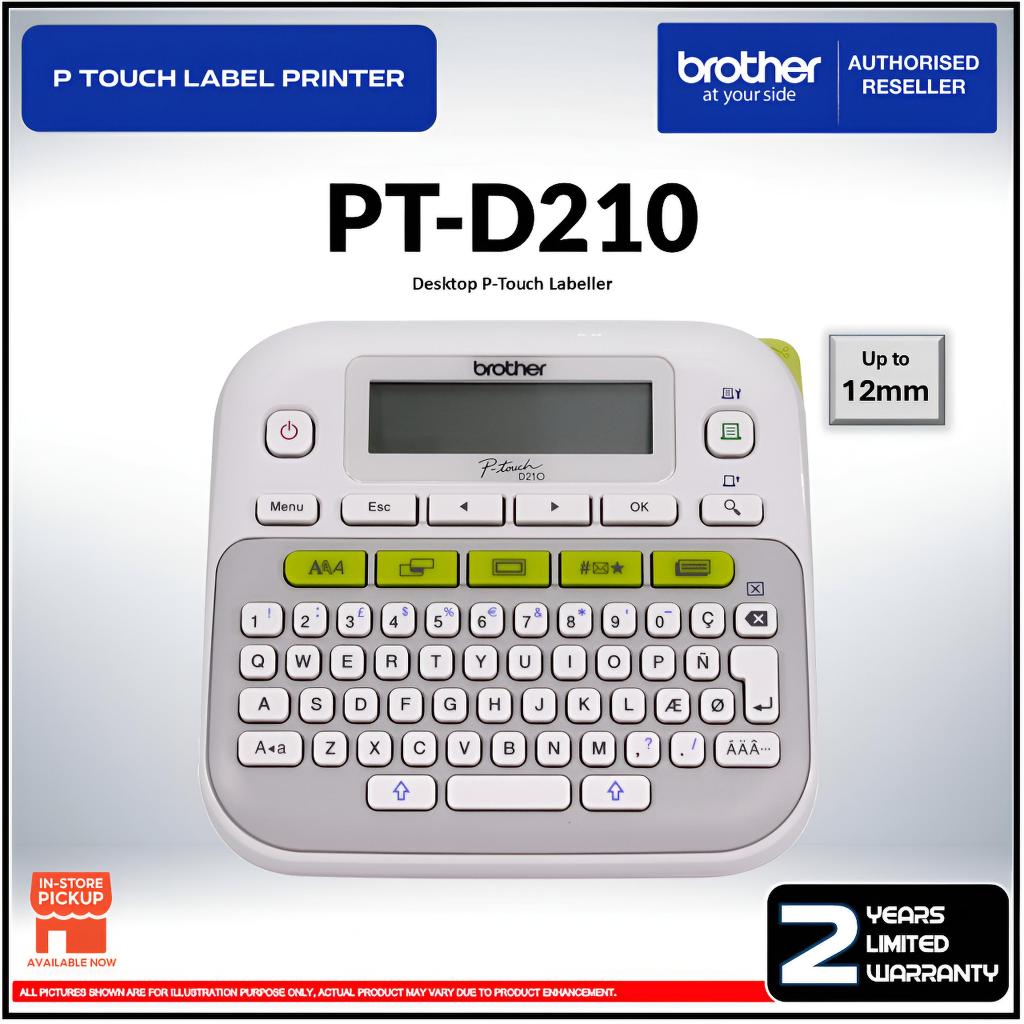 Brother P-Touch PT-D210 Desktop Laminated Label Maker Printer Manual ...