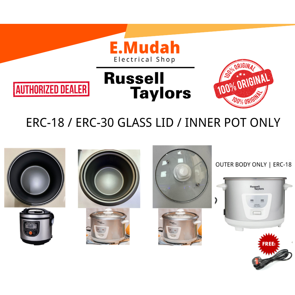 Russell Taylor Original Spare Parts Rice Cooker Body / Glass Lid ...