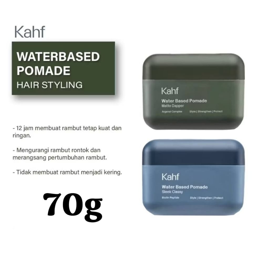 minyak rambut Kahf water based pomade 70g | Shopee Malaysia