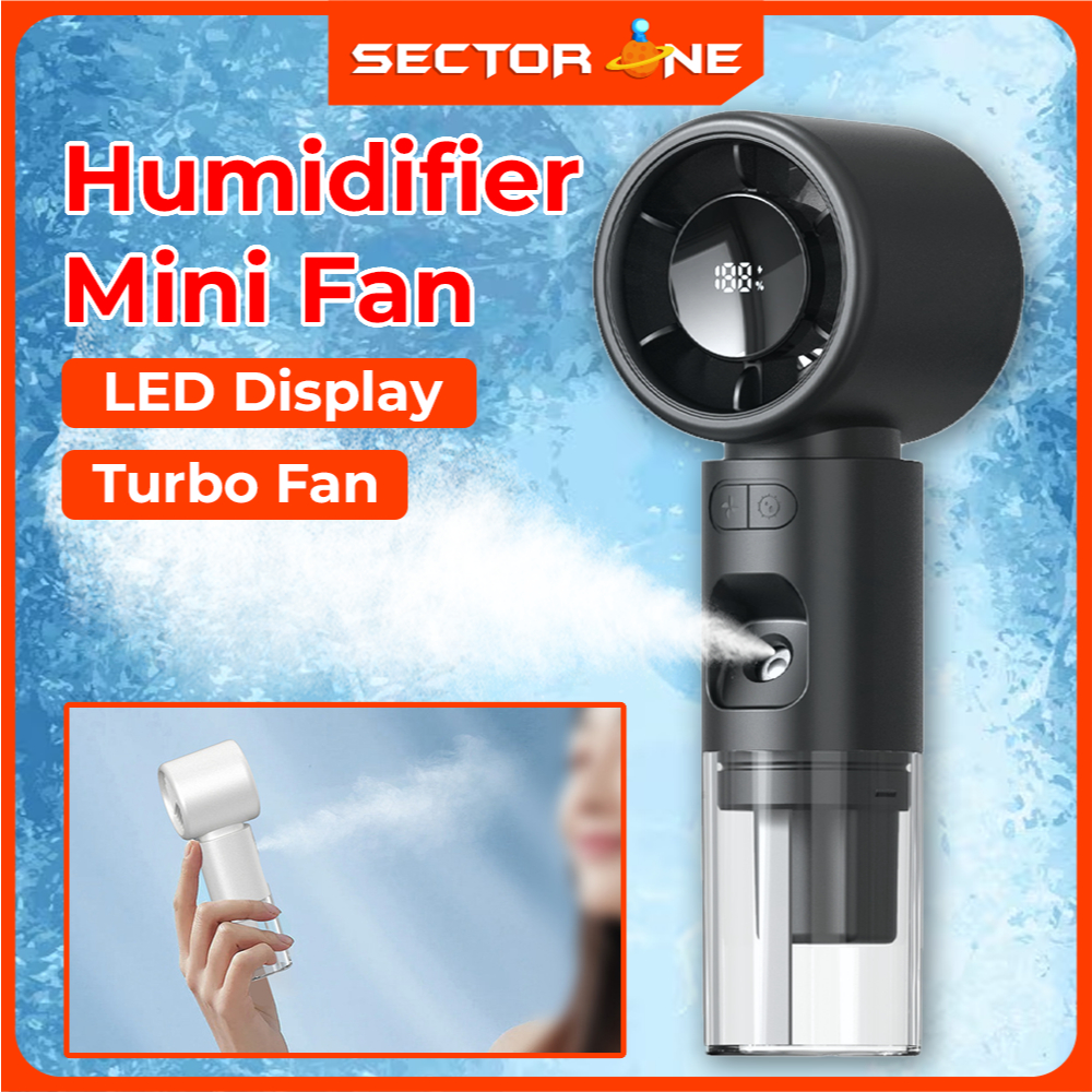 Portable Turbo Fan Ice Mist Small Fan 7 Hours Long Endurance USB ...
