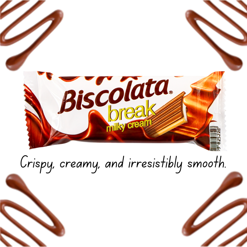 Biscolata Break Rich Milk Cream Milk Chocolate Coated Biscuit With Milk ...