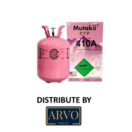 REFRIGERANT GAS R410A (10KG/CAN) - BRAND MUTAKI (GAS FOR SPLIT UNIT, VRV AND VRF) BY ARVOTOOLS ...