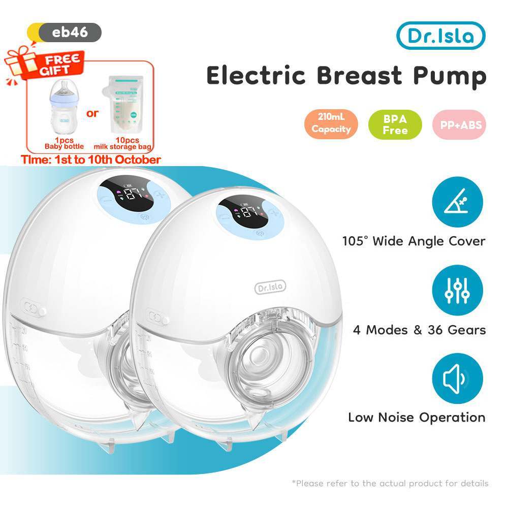 Dr.isla Breast Pump Handsfree(4Modes x 36Levels)19/24/27MM Wearable ...