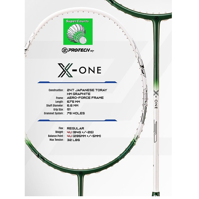 【ORIGINAL】Protech X-ONE【Frame or Install String 4-knot+ FOC Overgrip ...