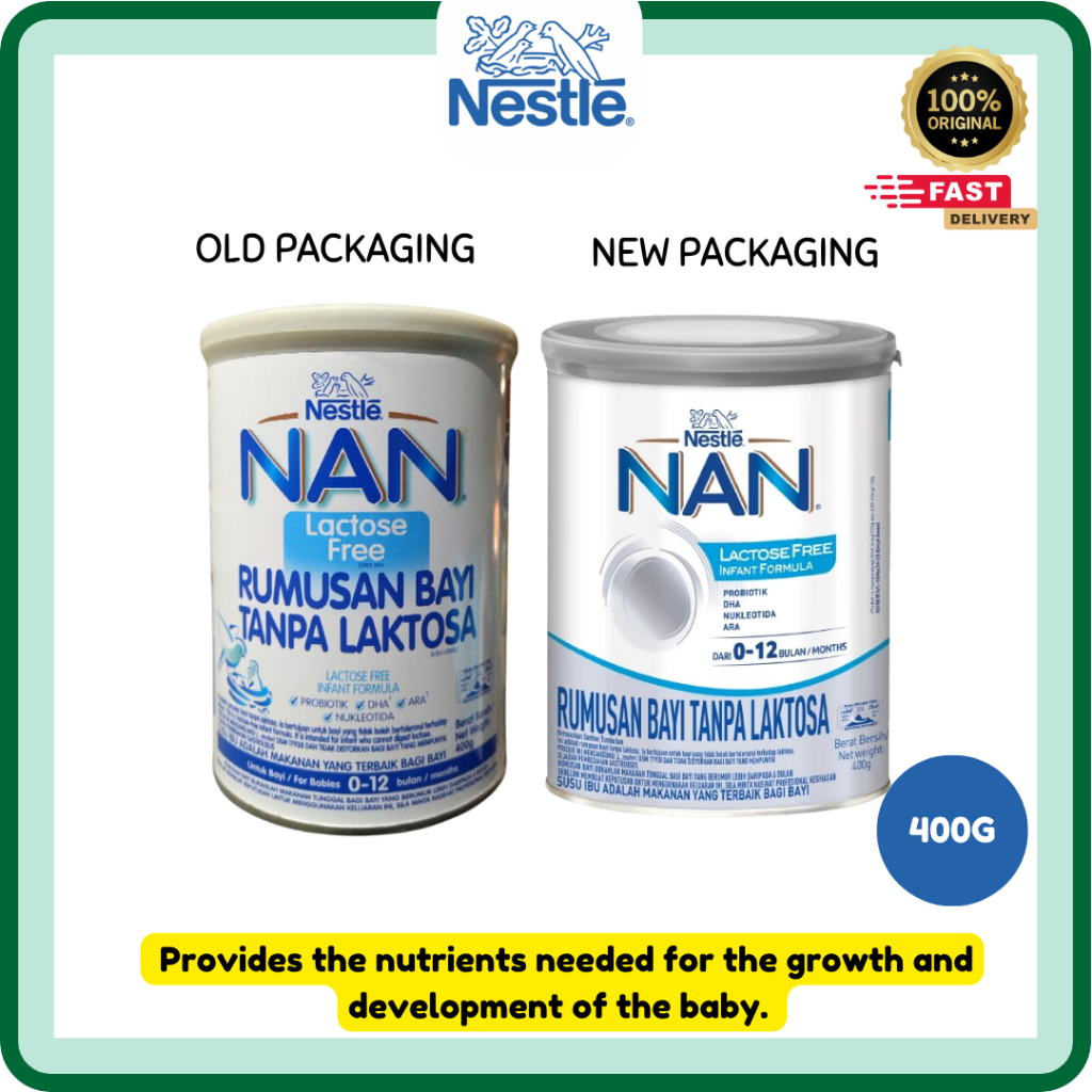 Nestle Nan Lactose Free (0-12 months) | 400g | EXP: 30/11/2026 | Baby ...