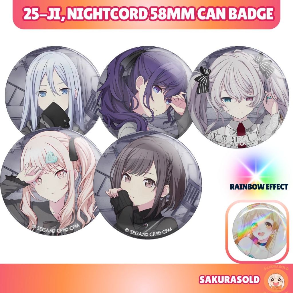 25ji 58mm Pin Badge Project Sekai Badge Can Kanade Mafuyu Ena Mizuki ...