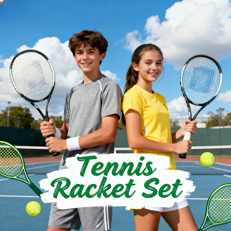 Tennis Racket Set Kids Adult Training Tennis Racket for Beginners ...
