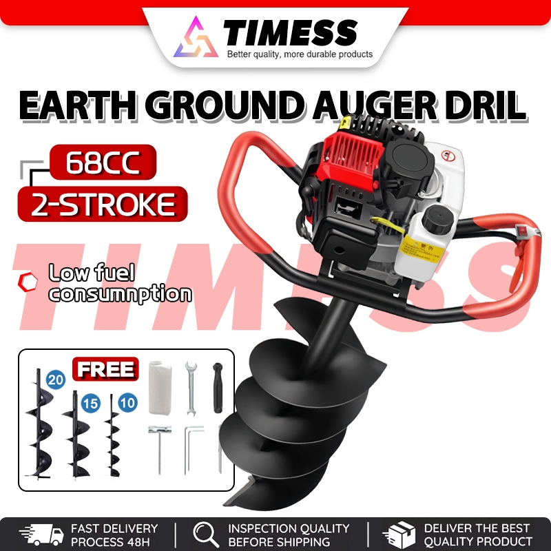 68cc Driller Earth Auger Machine Mesin Penebuk Gali Tanah Auger 2 ...