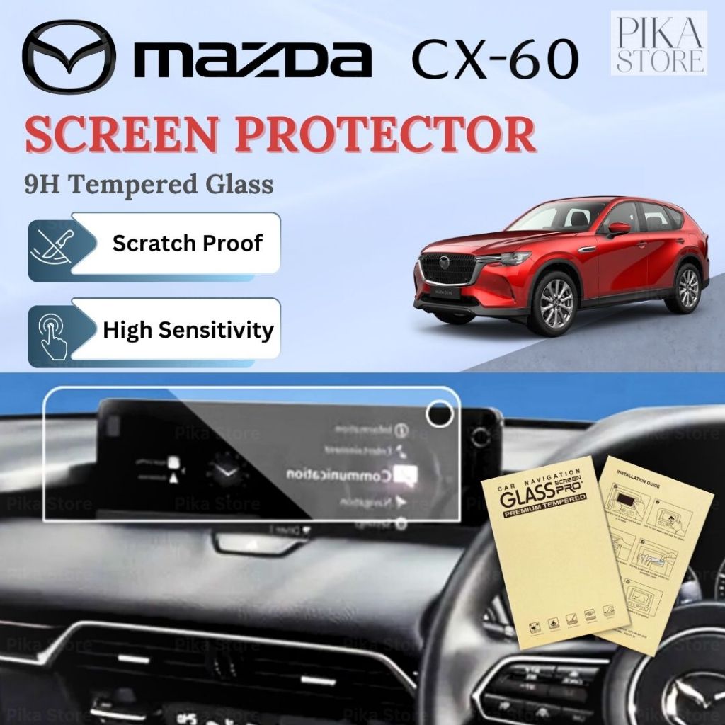 Mazda CX60 Screen Protector Tempered Glass Infotainment Screen ...