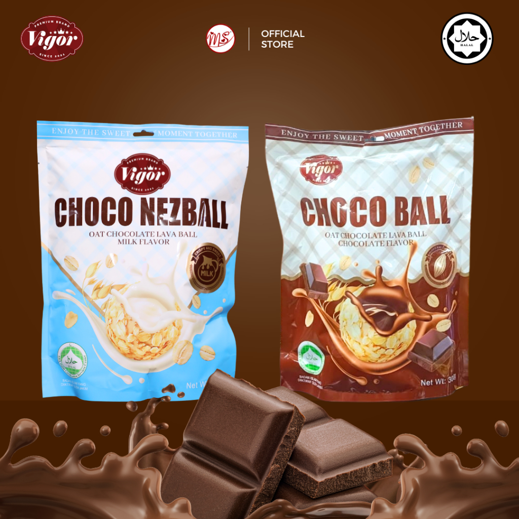 VIGOR Choco Oat Milk Chocolate Biscuit Snack Breakfast Bar Diet Biskut ...