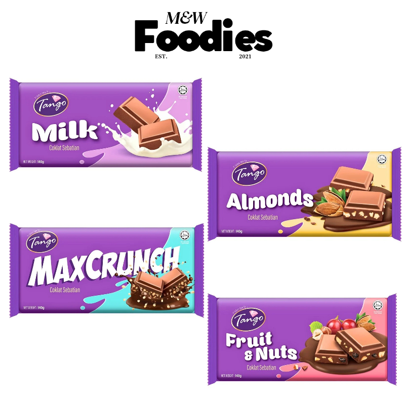 TANGO Chocolate Bar Milk | Almonds | Max Crunch | Fruit & Nuts - 140g ...
