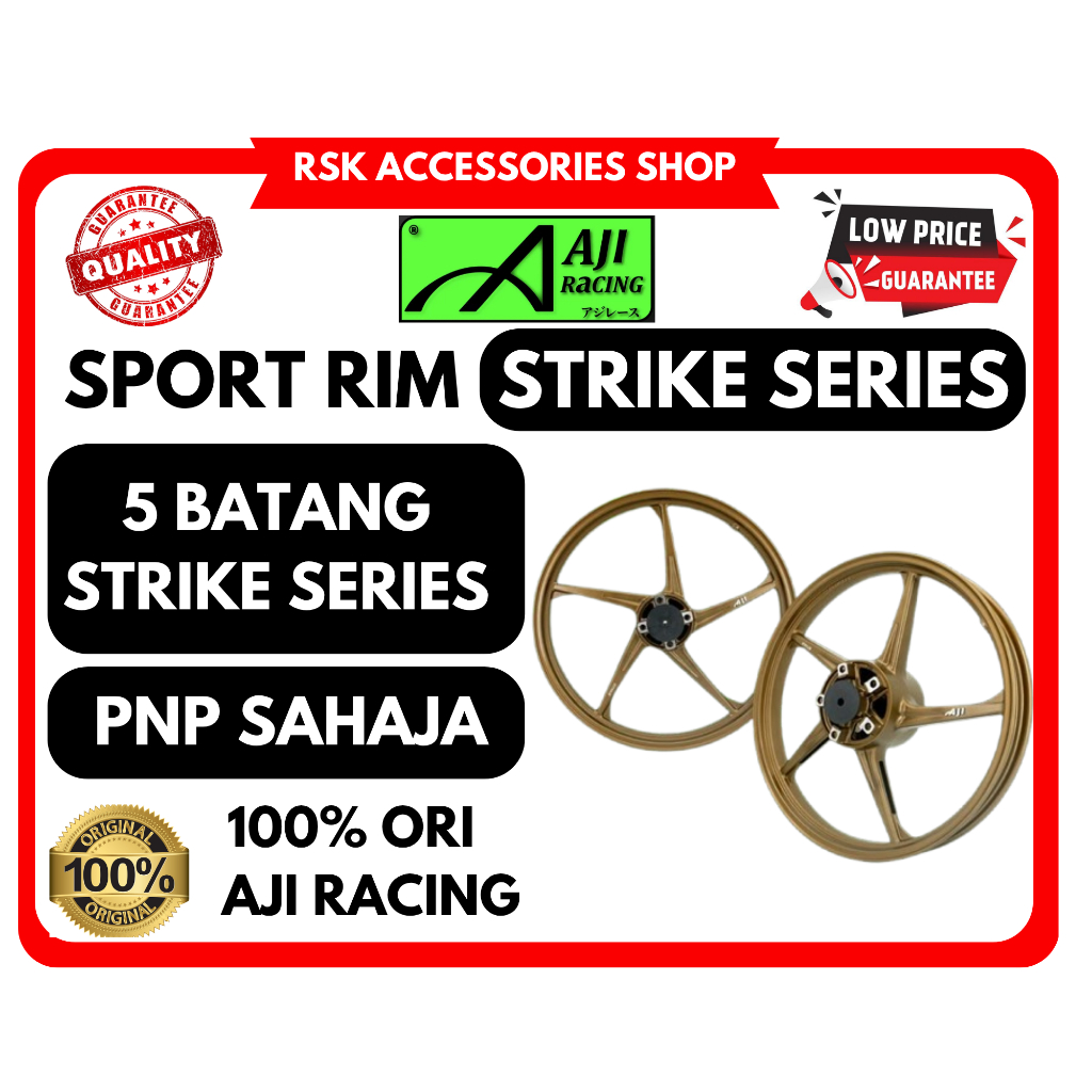 AJI RACING SPORT RIM 5BATANG STRIKE SERIES Y15 Y16 LC135 Y125Z NVX ...