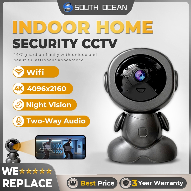 South Ocean 4K Wireless WiFi Robot CCTV Remote Two-Way Voice Monitor ...