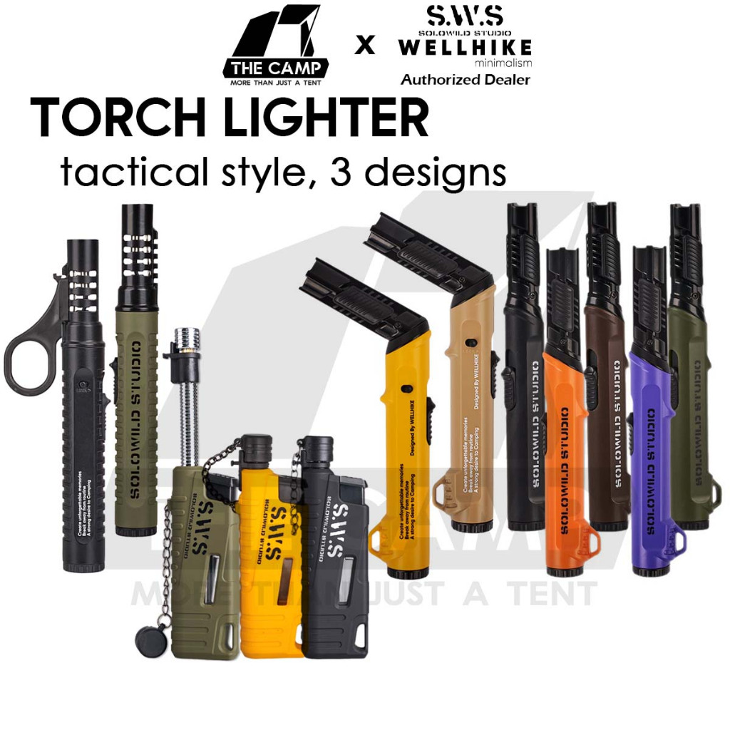 Wellhike SWS Torch Lighter Blue Jet Flame Gun Outdoor Camping Butane ...