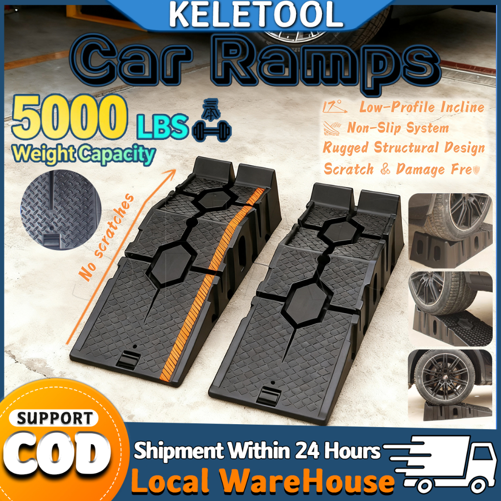 1 pair (2pcs) Plastic Car Ramps car ramps heavy duty Lightweight ...