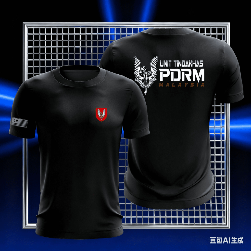 Unit PDRM Tindakhas Malaysia Unisex 100% Cotton Printed T-Shirt, Fesyen ...