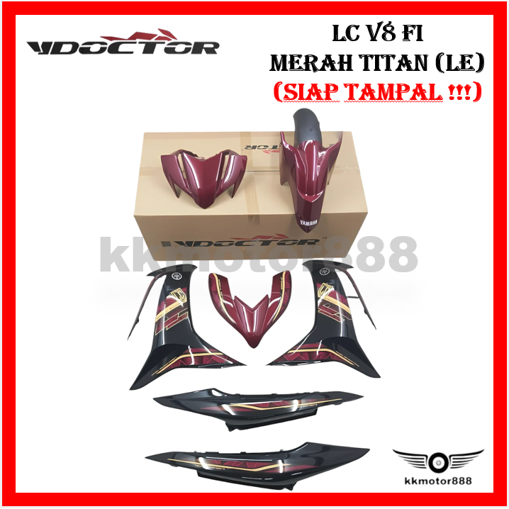 YAMAHA LC135 V8 FI FUEL INJECTION MERAH TITAN (STD RED LE-S-9) 135LC LC ...