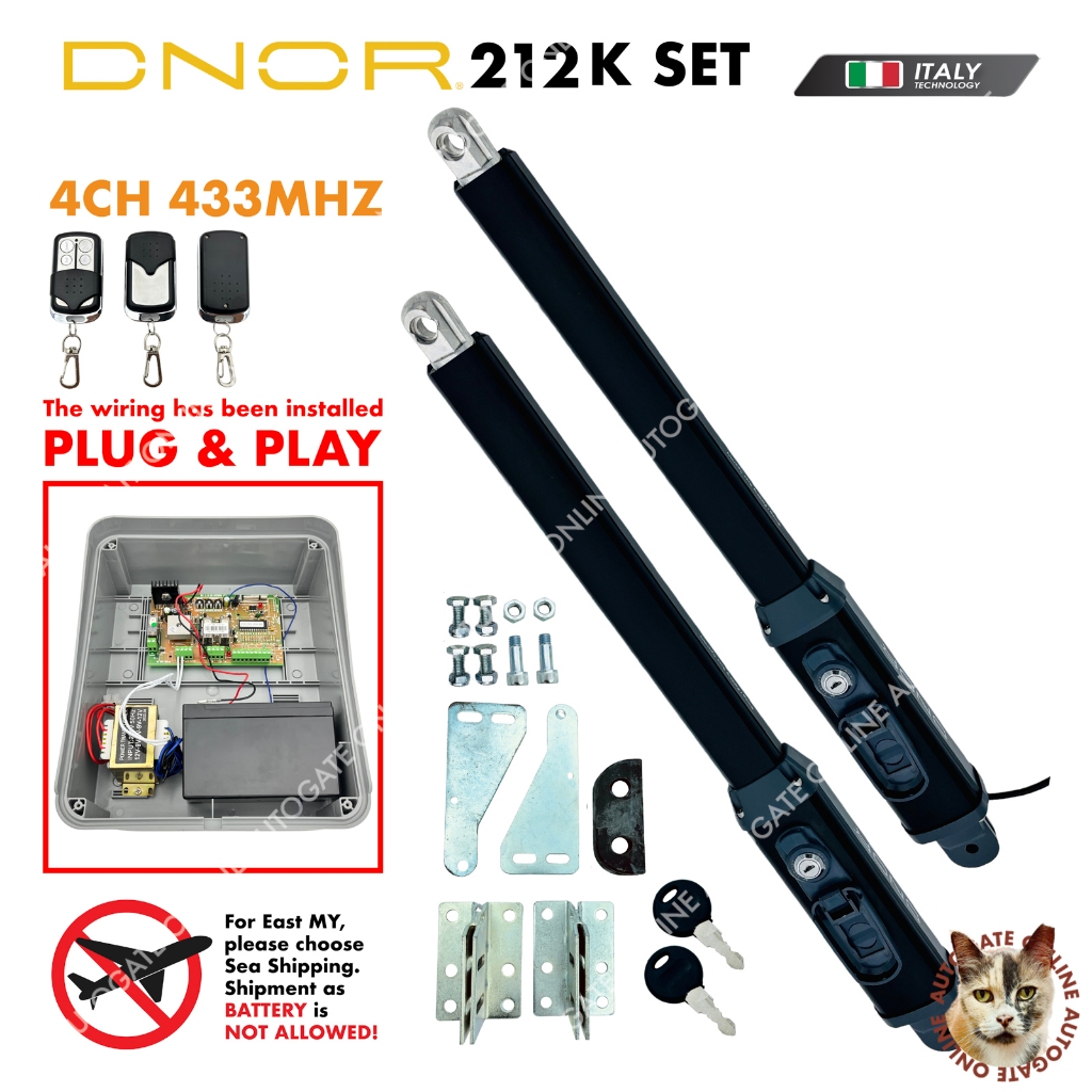 DNOR 212K ( 4CH 433MHZ ) ( FULL SET ) SWING HEAVYDUTY DREAM ARM AUTO ...