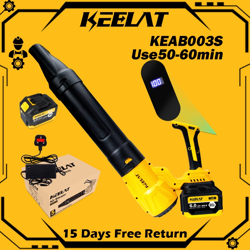 KEELAT KAB03S Leaf Blower Cordless 5 Gears Air Blower LCD Display Heavy ...