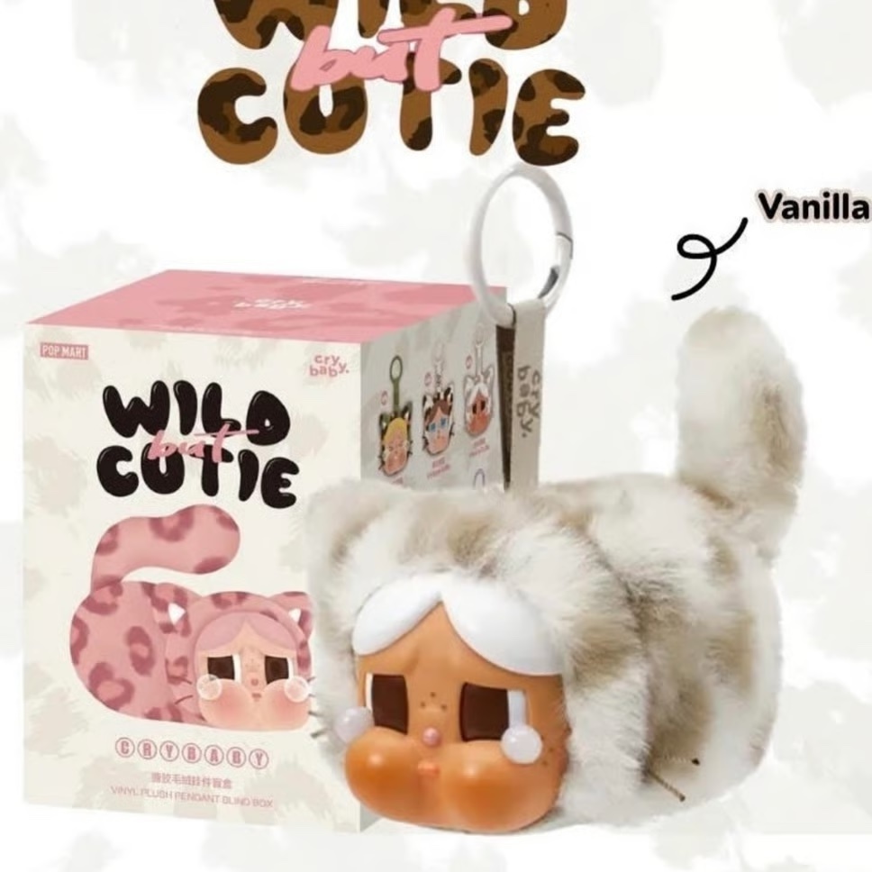 [100% Original] Pop Mart Wild but Cutie Crybaby White Cat Vanilla Cutie ...