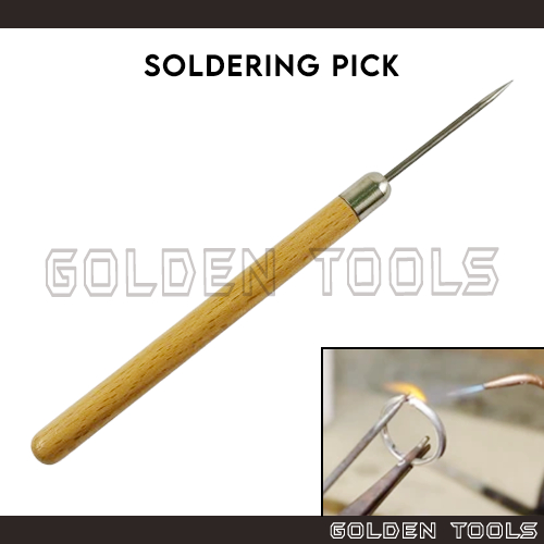 Titanium Soldering Pick Solder Pick Wooden Handle Jewellery Needle Tool ...