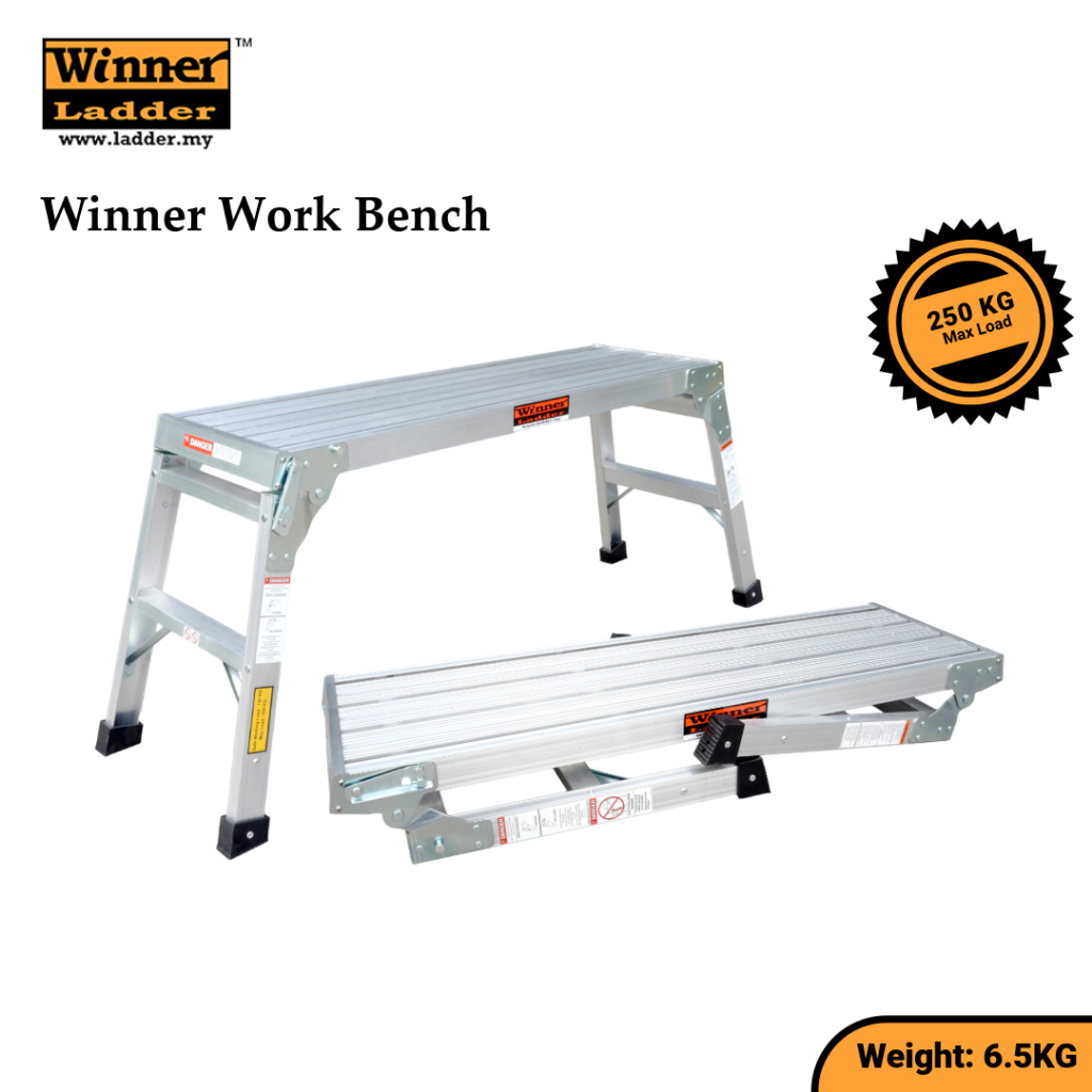 Winner Ladder Foldable Work Bench 2 Step 250 KG Duty Rating Heavy Duty ...