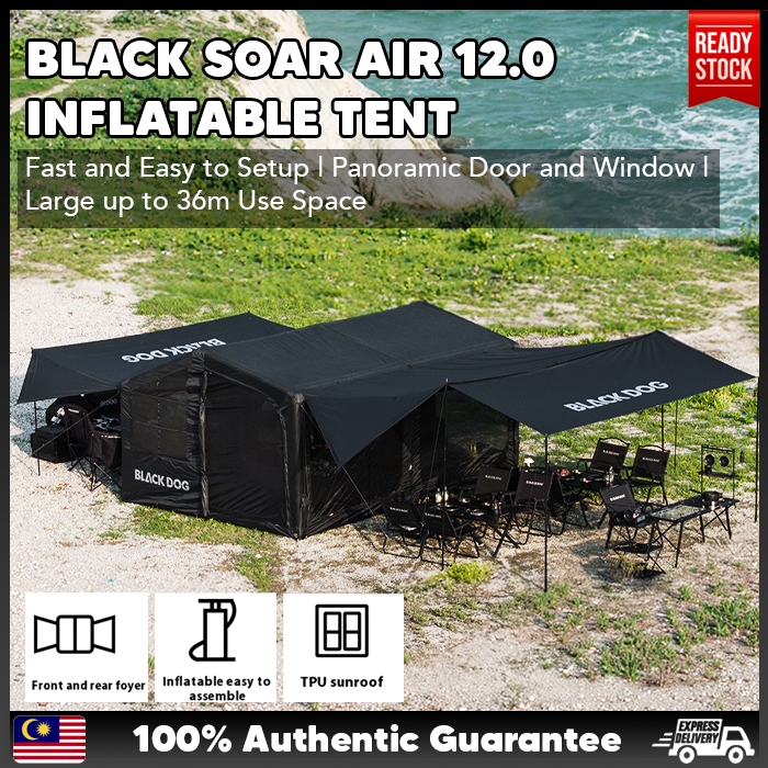 BLACKDOG Automatic Inflatable Tent Outdoor Portable Overnight Bedroom ...