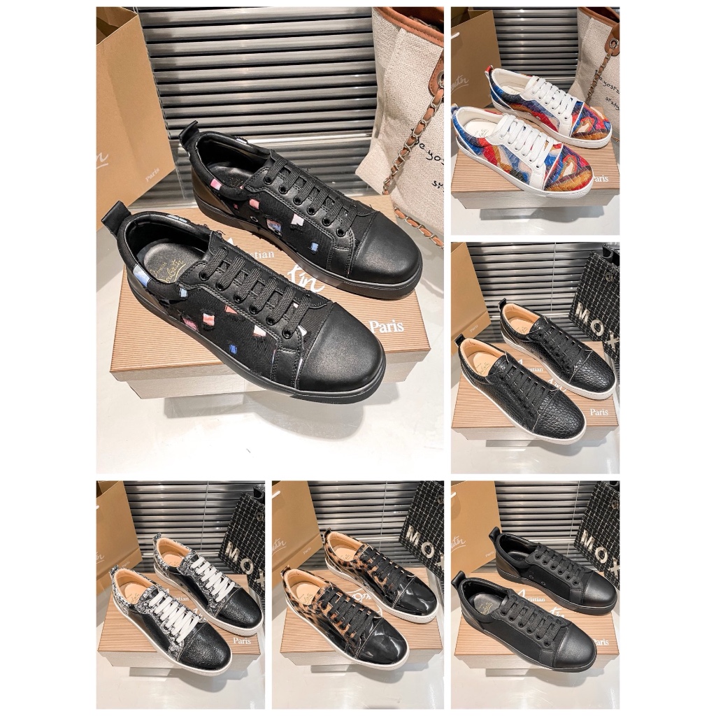 Shoes C1LCZ black color matching texture design leather sneakers unisex ...