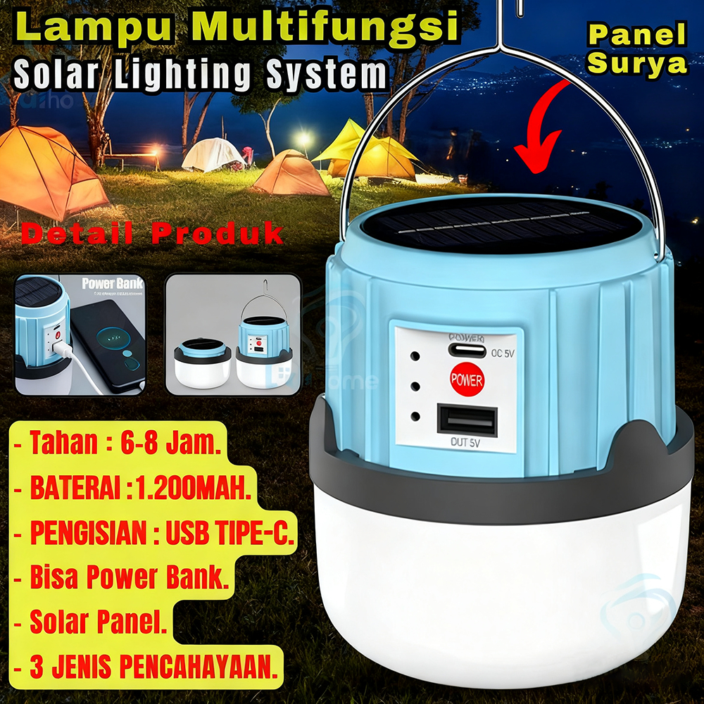 Solar Retractable Light Kipas Solar Outdoor LED Bulb Solar Kipas ...